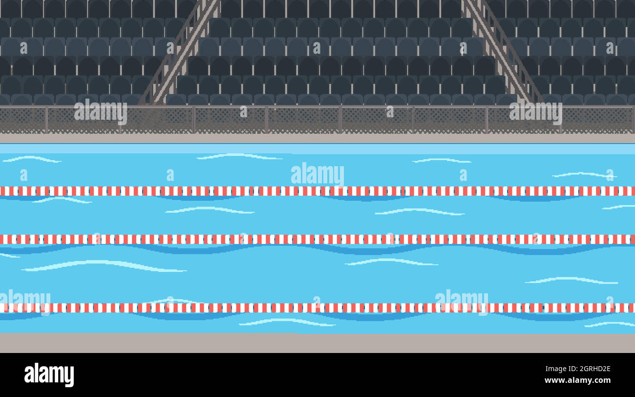 Background scene of swimming pool with stadium Stock Vector Image & Art ...
