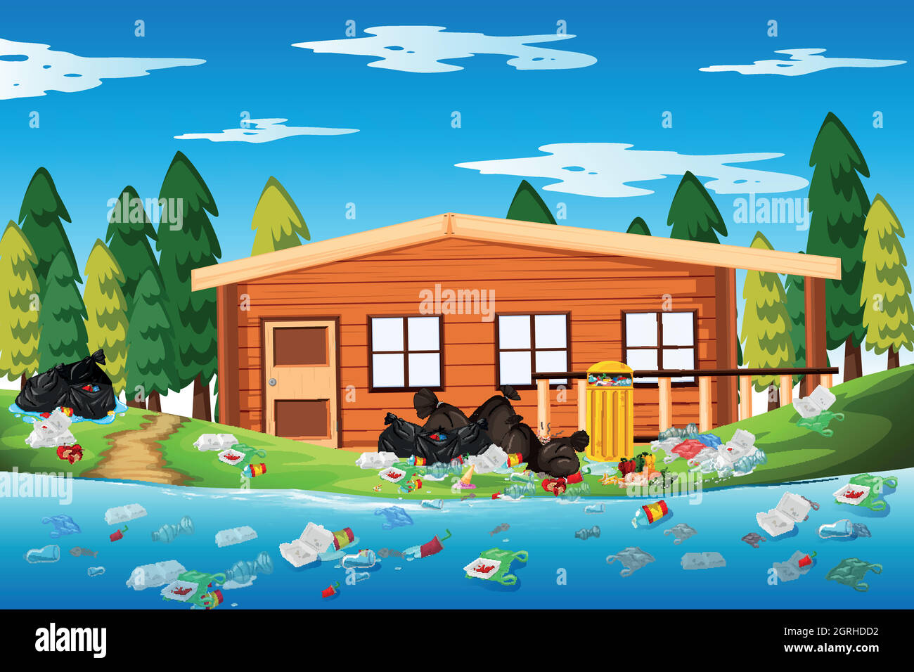 Log cabin wooden in Stock Vector Images - Alamy