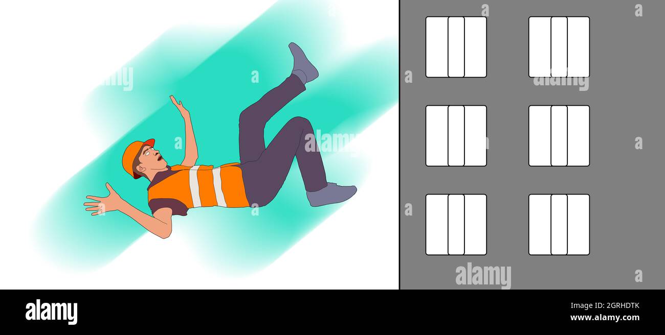 Injury at Work Insurance Colourful Illustration Stock Photo - Alamy