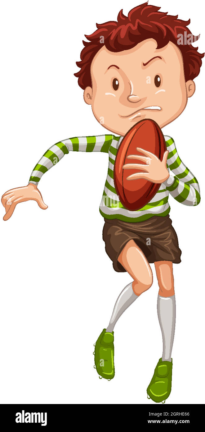 Cartoon character rugby ball football Stock Vector Images - Alamy