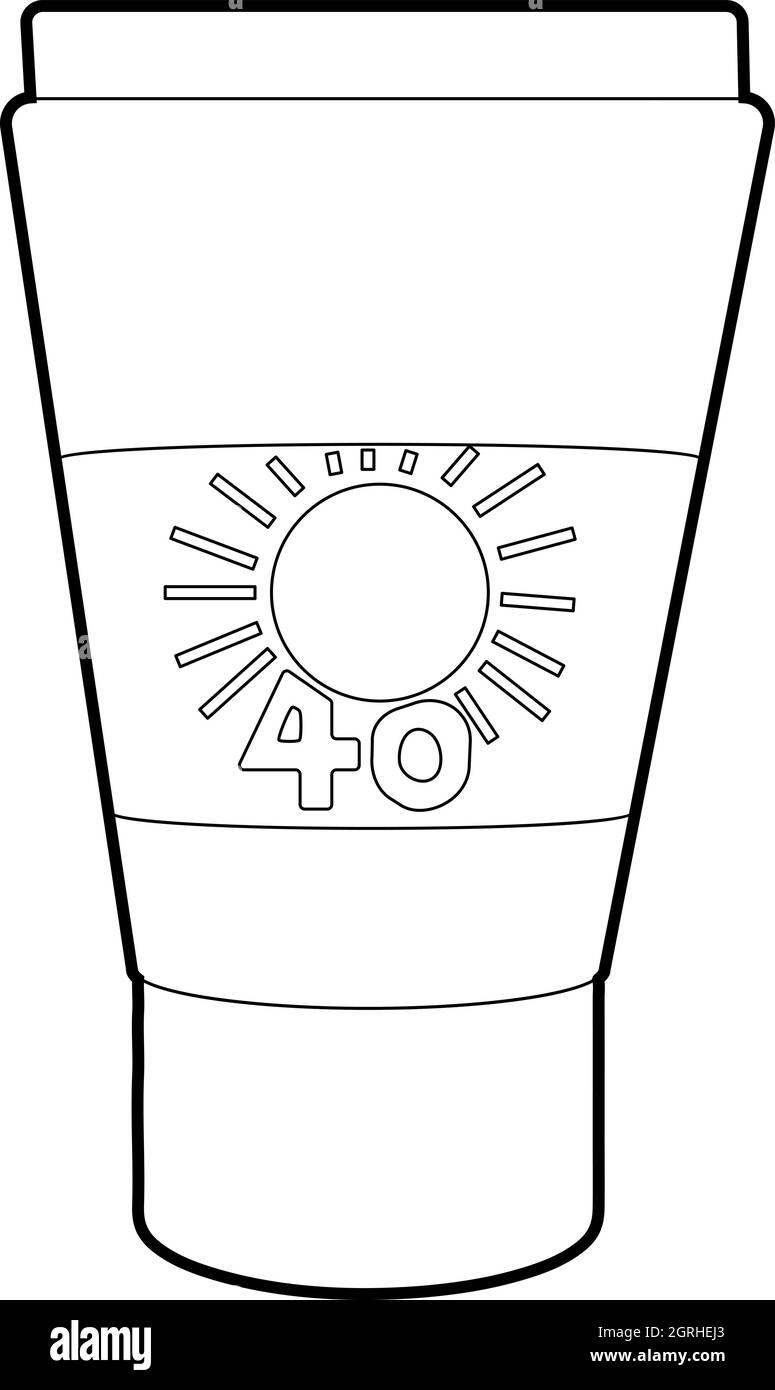 Sunscreen skincare cream tube Stock Vector Images - Alamy