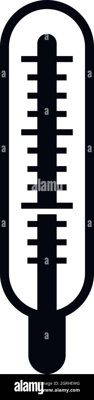 Medical thermometer icon white Stock Vector Images - Alamy