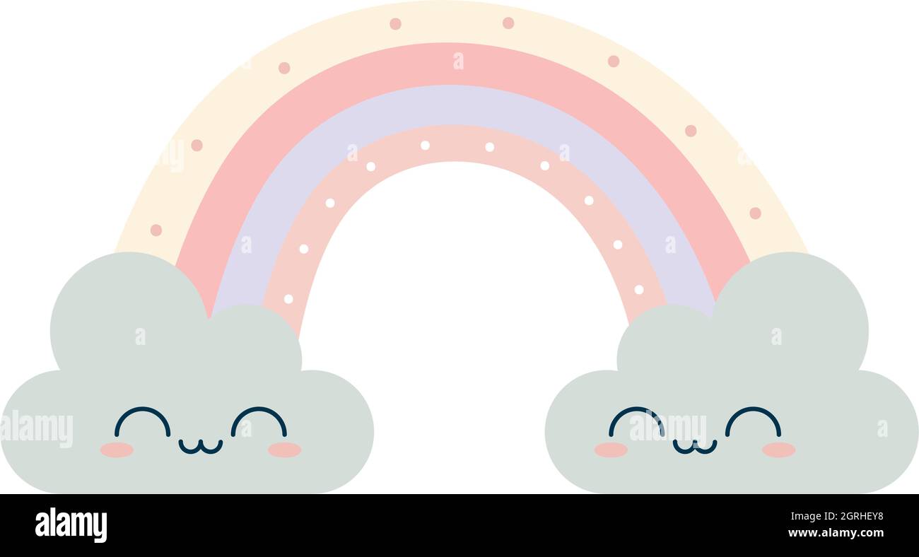 cute rainbow illustration Stock Vector Image & Art - Alamy