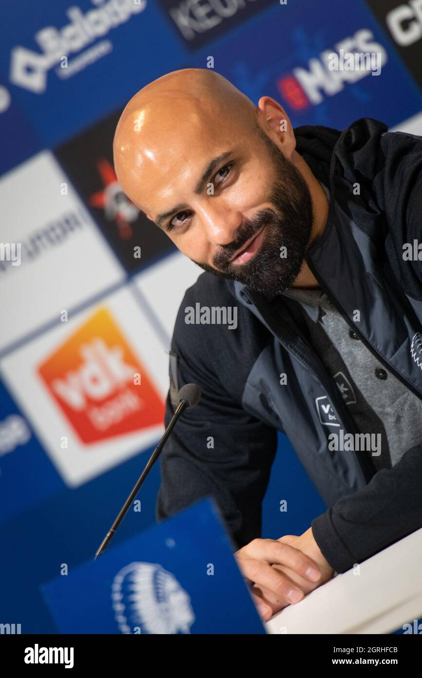 Gent's goalkeeper Sinan Bolat pictured during the weekly press ...