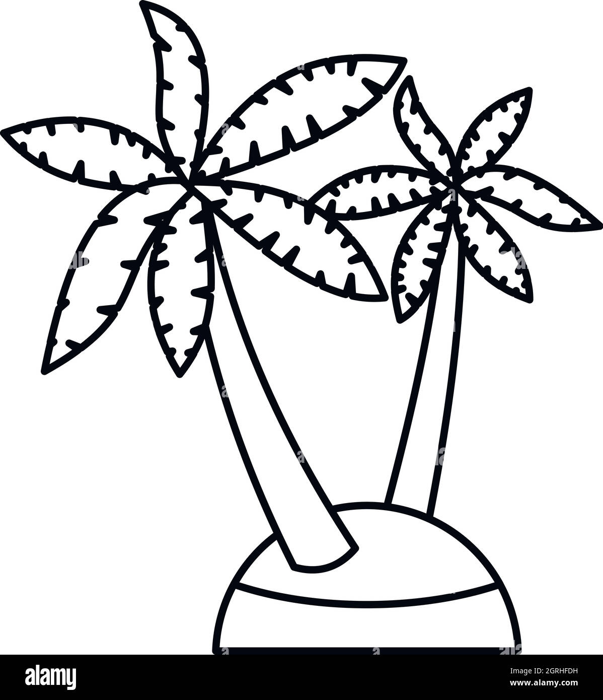 Palm tree line style Stock Vector Images - Alamy