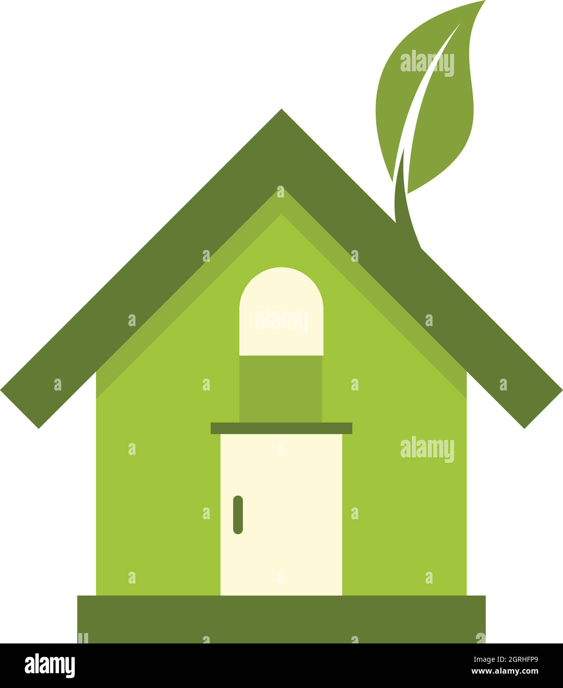 Eco house icon, flat style Stock Vector Image & Art - Alamy