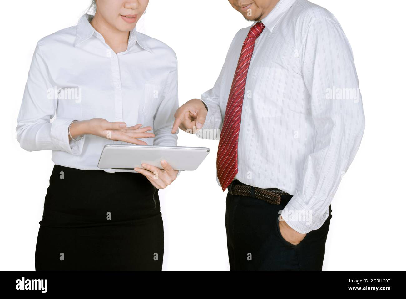 Two person discussion Cut Out Stock Images & Pictures - Alamy