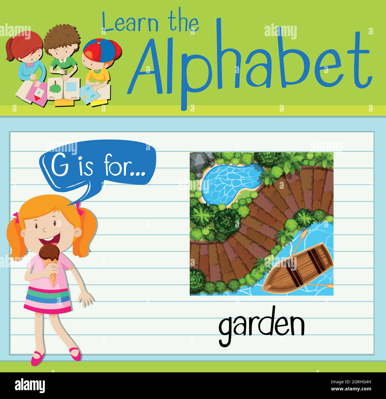 Flashcard letter G is for garden Stock Vector Image & Art - Alamy
