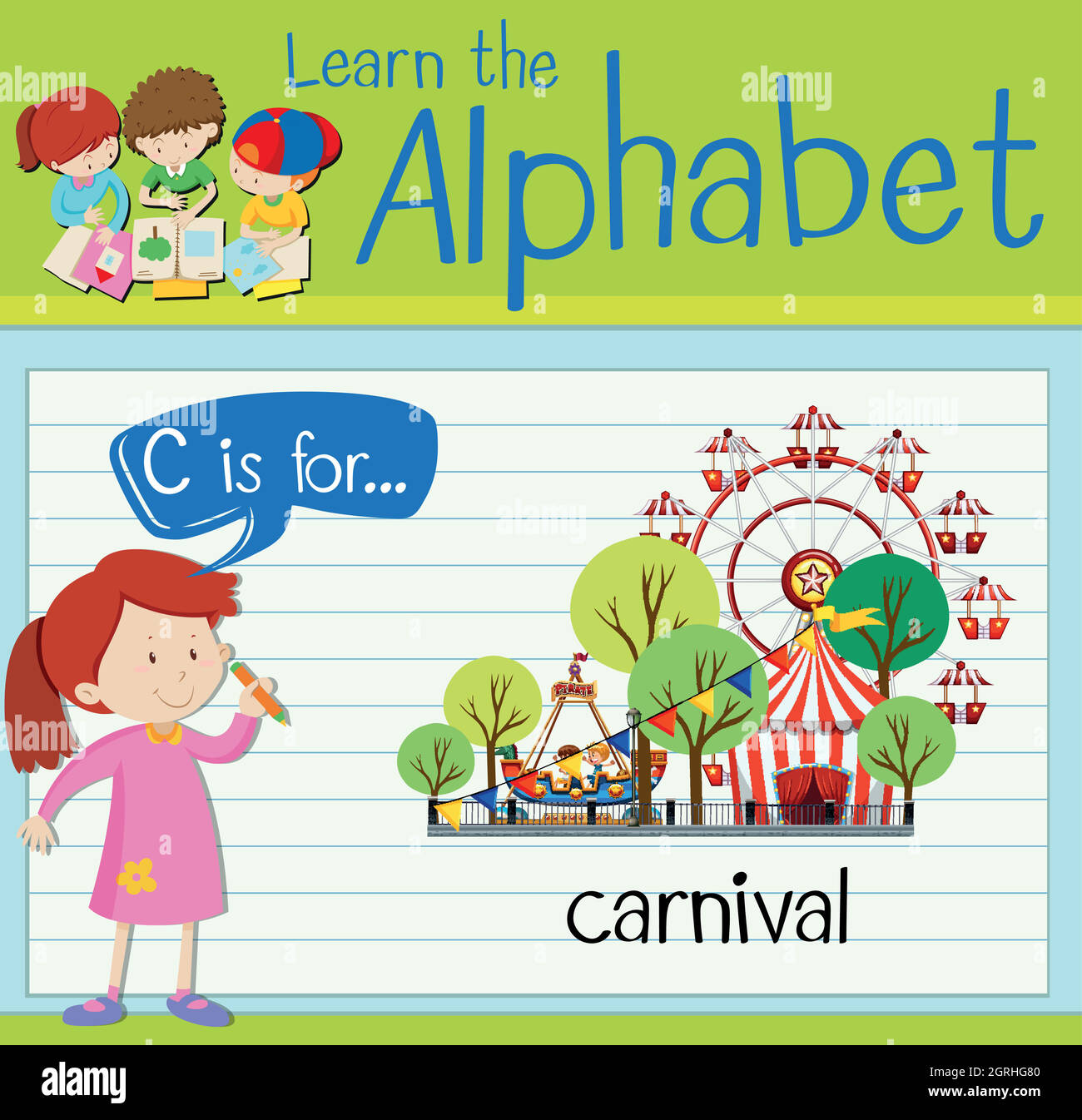 Flashcard letter C is for carnival Stock Vector Image & Art - Alamy