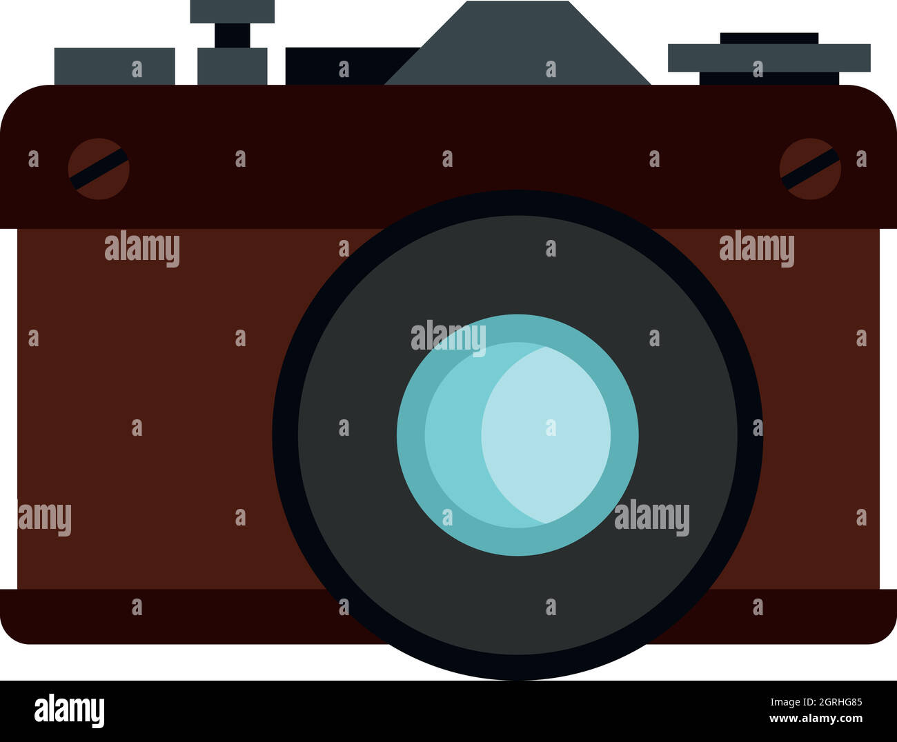 Retro photo camera icon, flat style Stock Vector Image & Art - Alamy