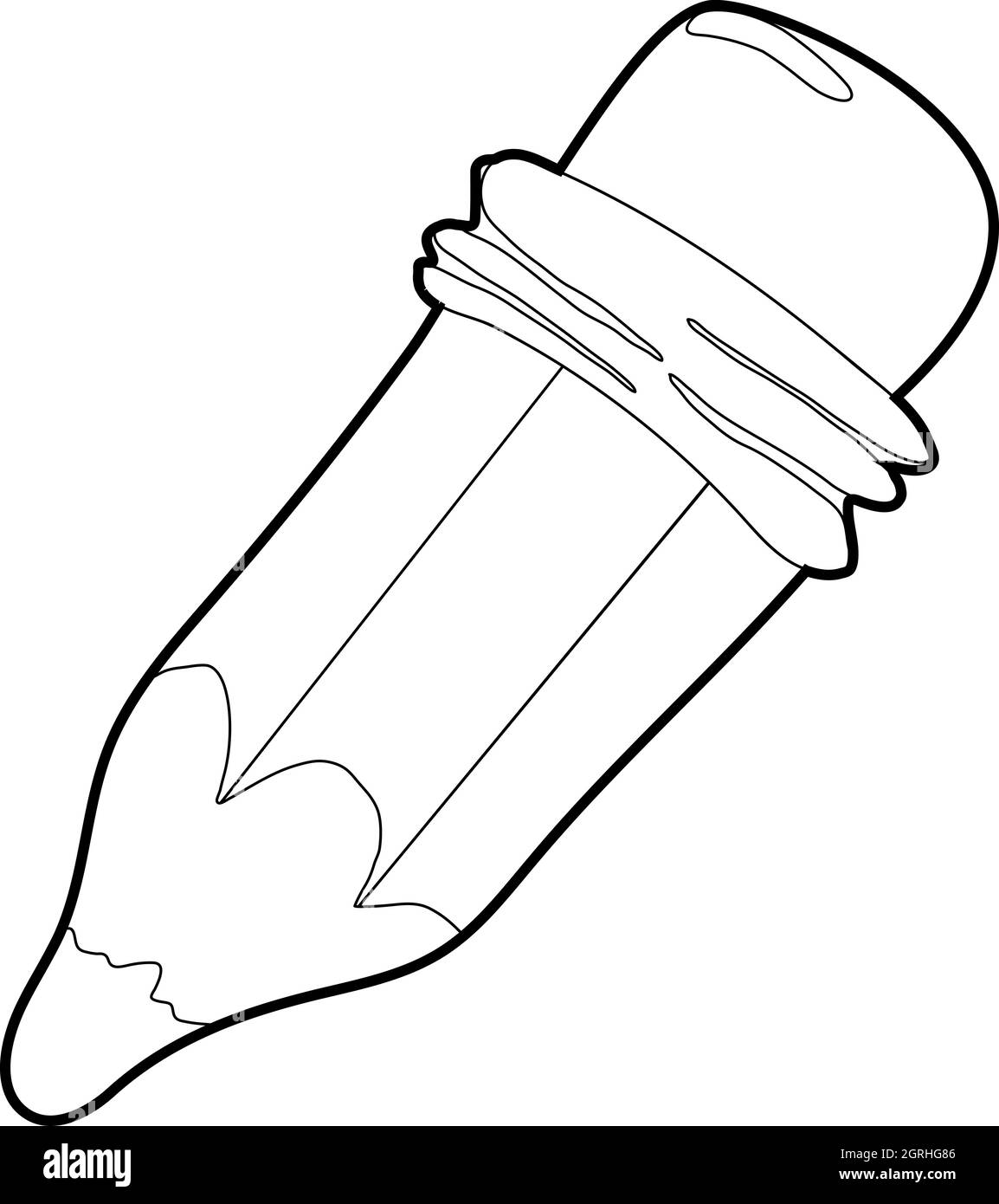 Pencil rubber drawing Cut Out Stock Images & Pictures - Alamy