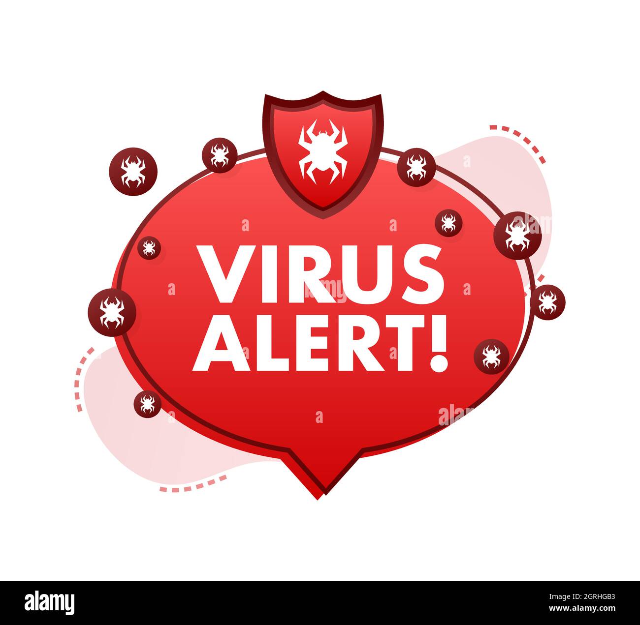 Danger Symbol Vector Illustration Virus Protection Computer Virus