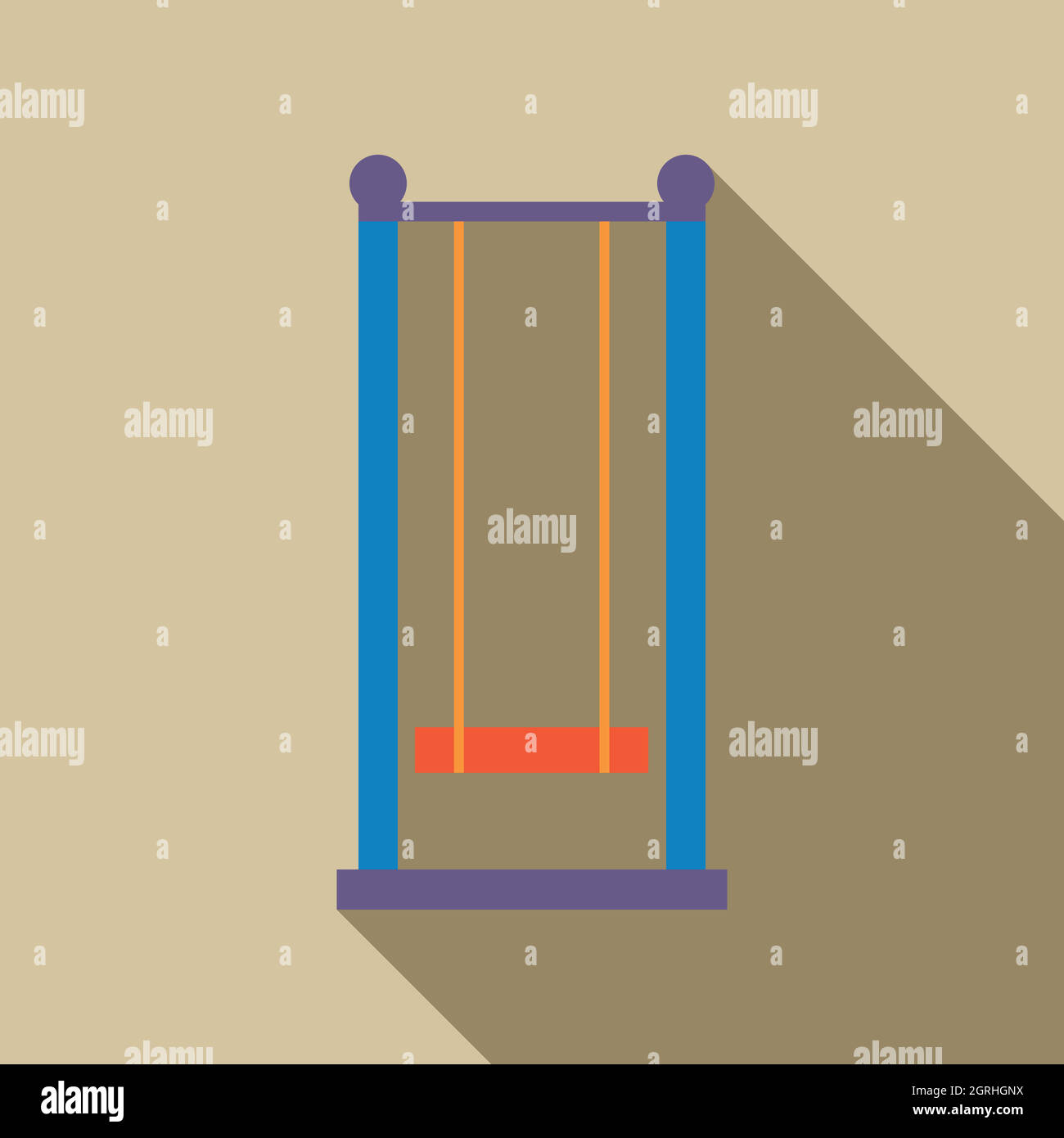 Kids playground swings icon, flat style Stock Vector Image & Art - Alamy