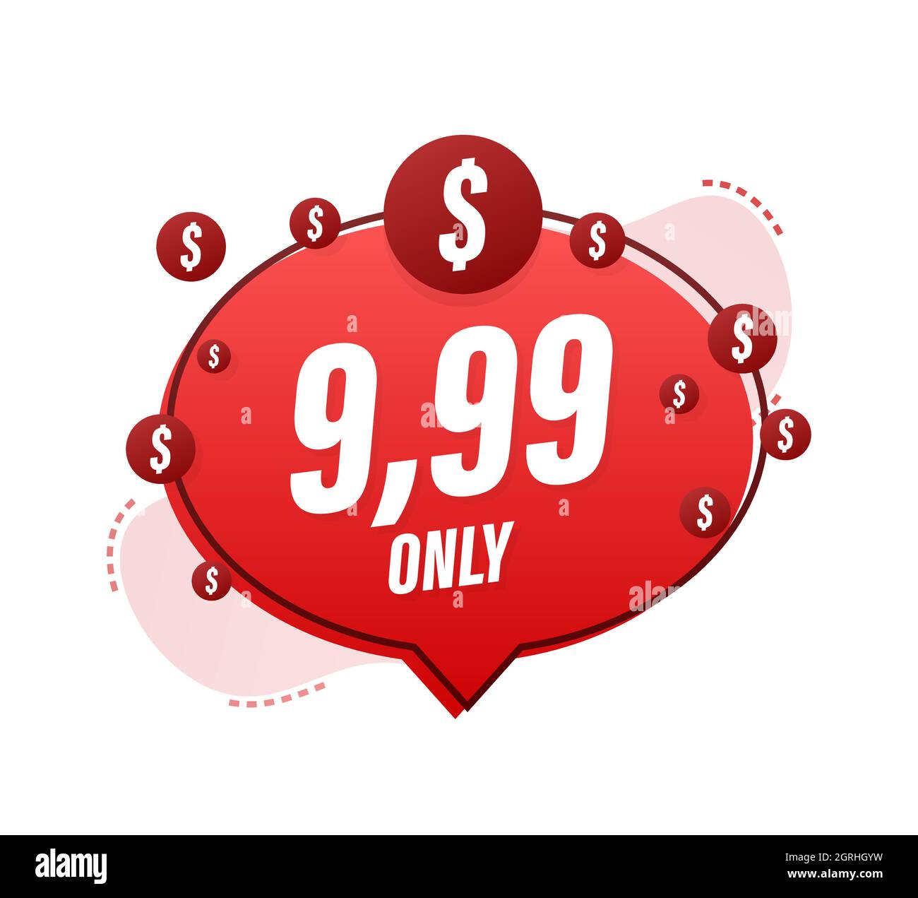 Discount sticker. Template with 99 only. Vector template design. Sale ...