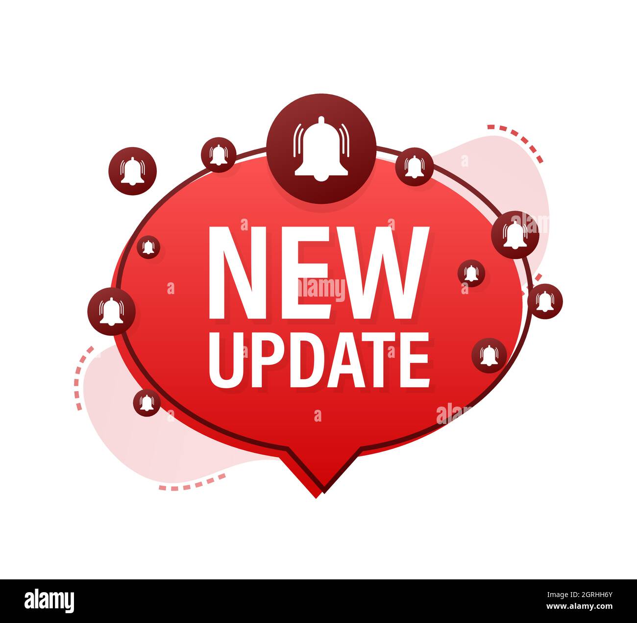 Red new update banner in modern style. Web design. Vector stock ... Red new update banner in modern style. Web design. Vector stock ...
