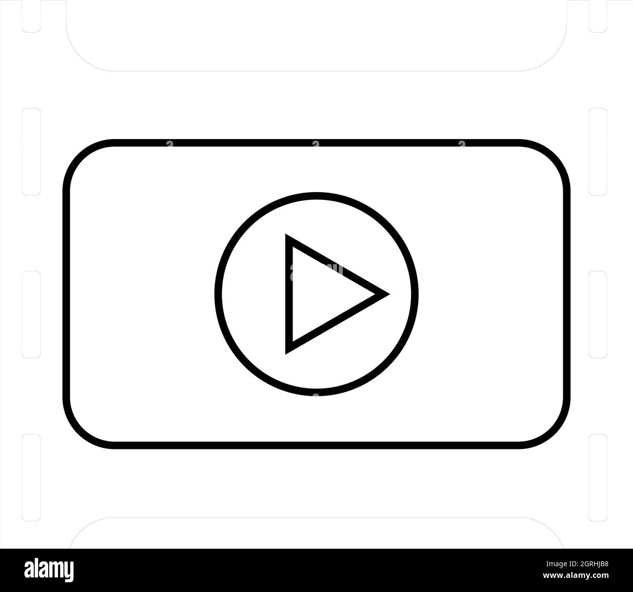 Play film icon, outline style Stock Vector Image & Art - Alamy