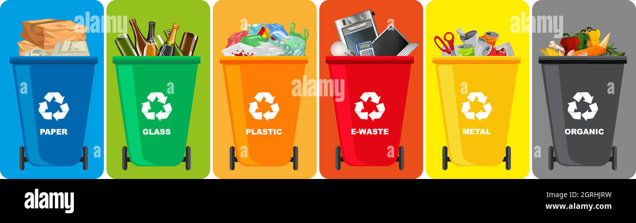 Recycle sign orange garbage Stock Vector Images - Alamy
