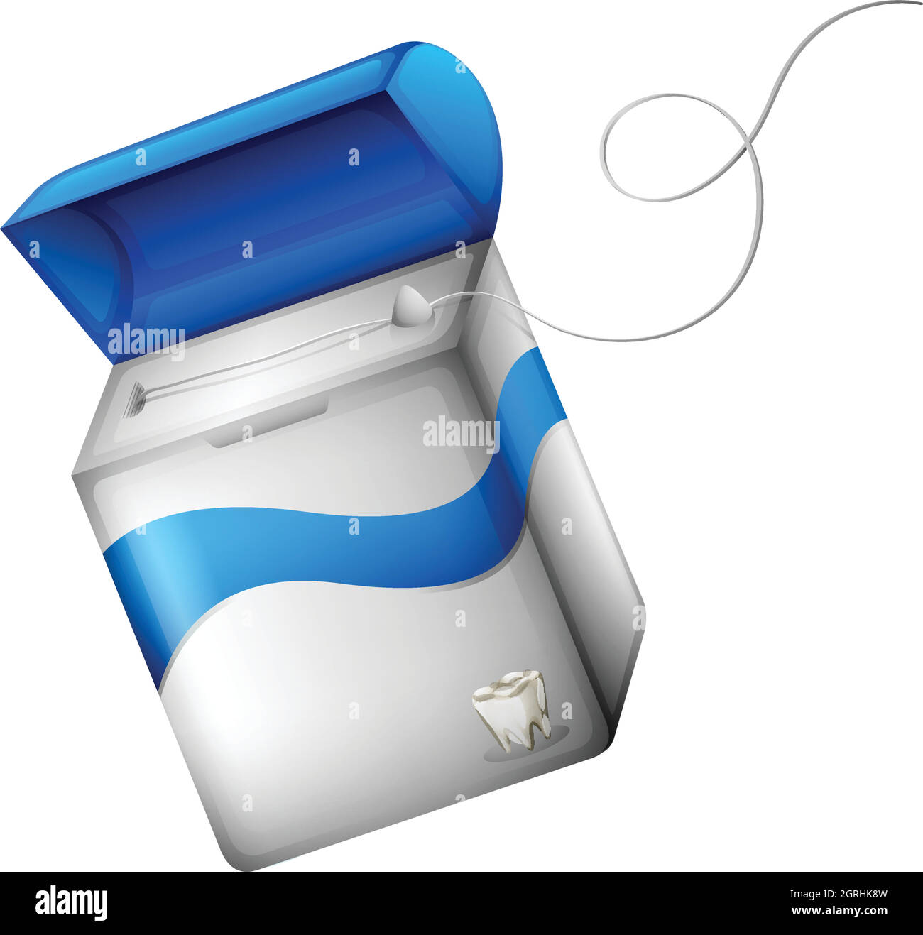 Waxed dental floss Stock Vector Images - Alamy