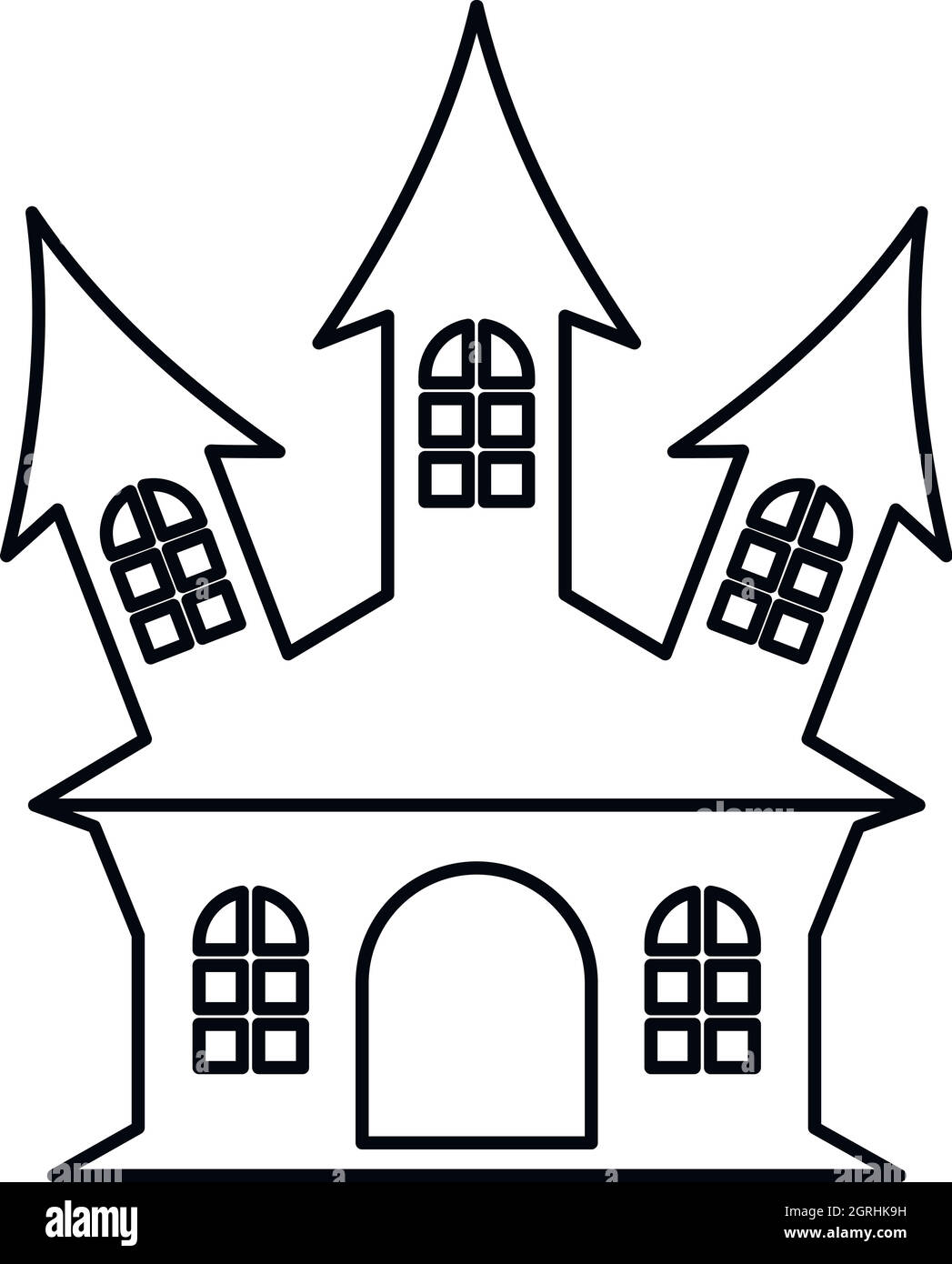 Ancient palace icon, outline style Stock Vector Image & Art - Alamy