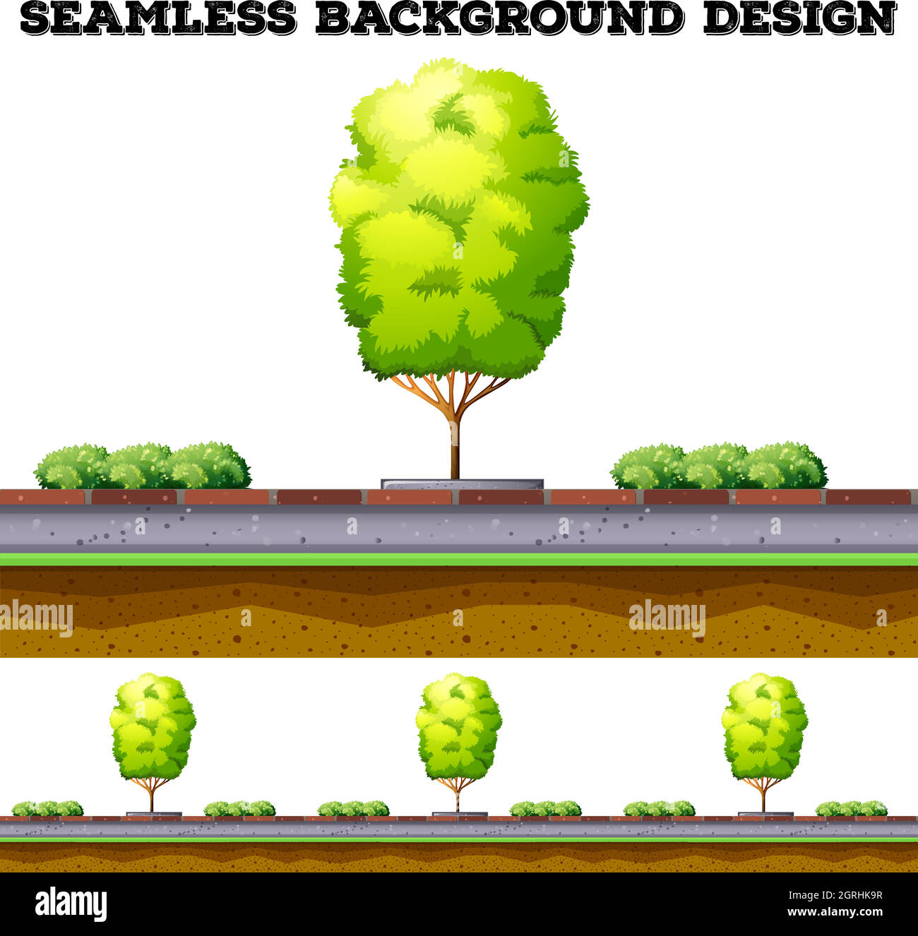 Footpath tree Stock Vector Images - Alamy