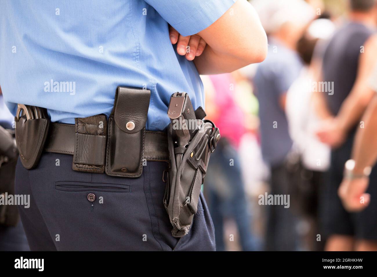Real police handcuffs hi-res stock photography and images - Alamy