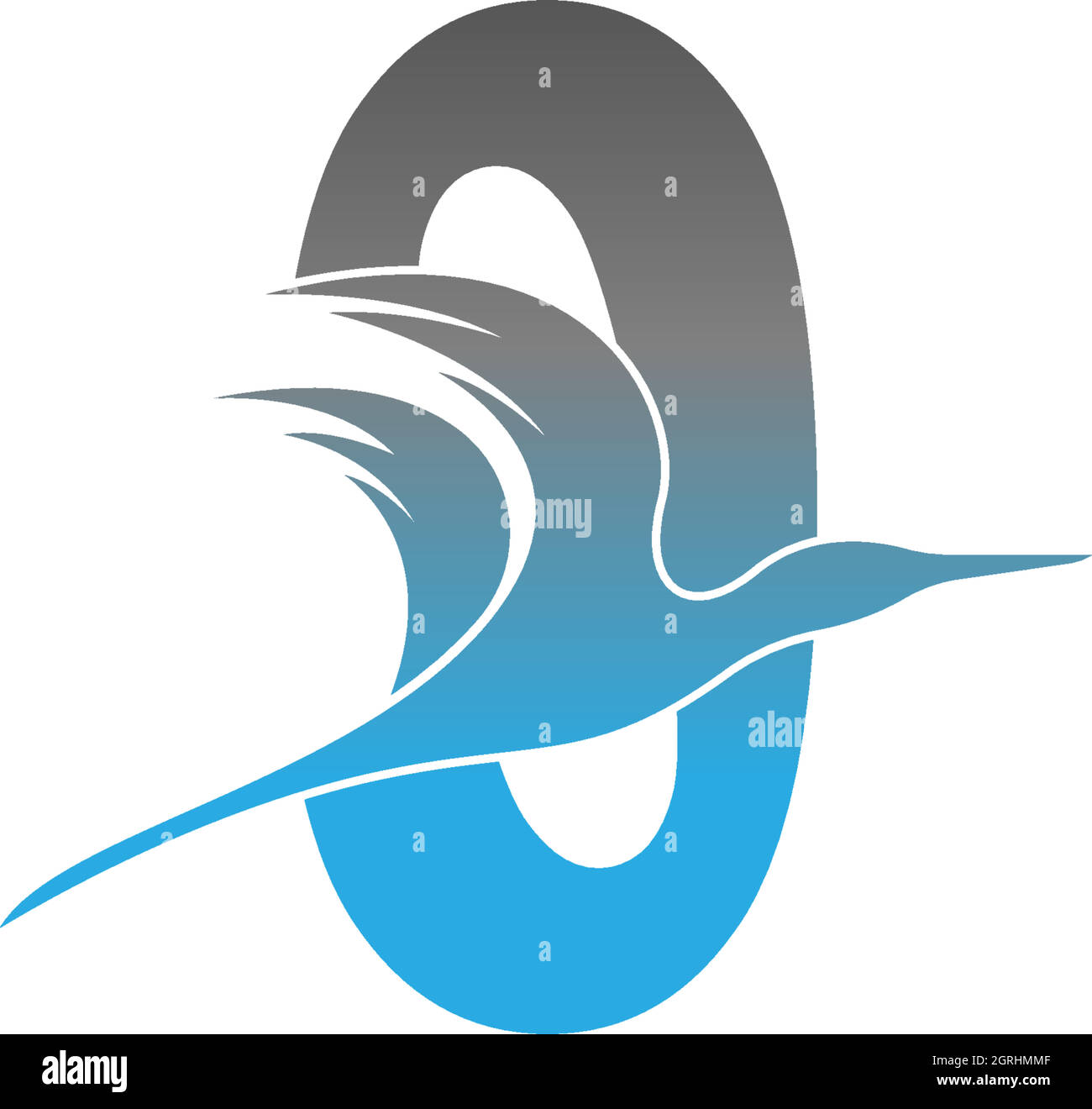 Number zero logo with pelican bird icon design Stock Vector Image & Art ...