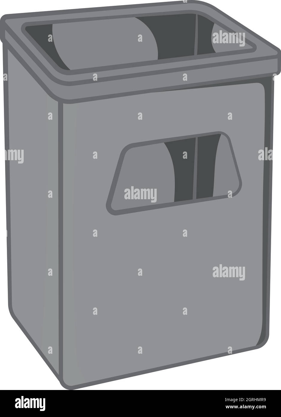 Street dustbin icon, black monochrome style Stock Vector Image & Art ...