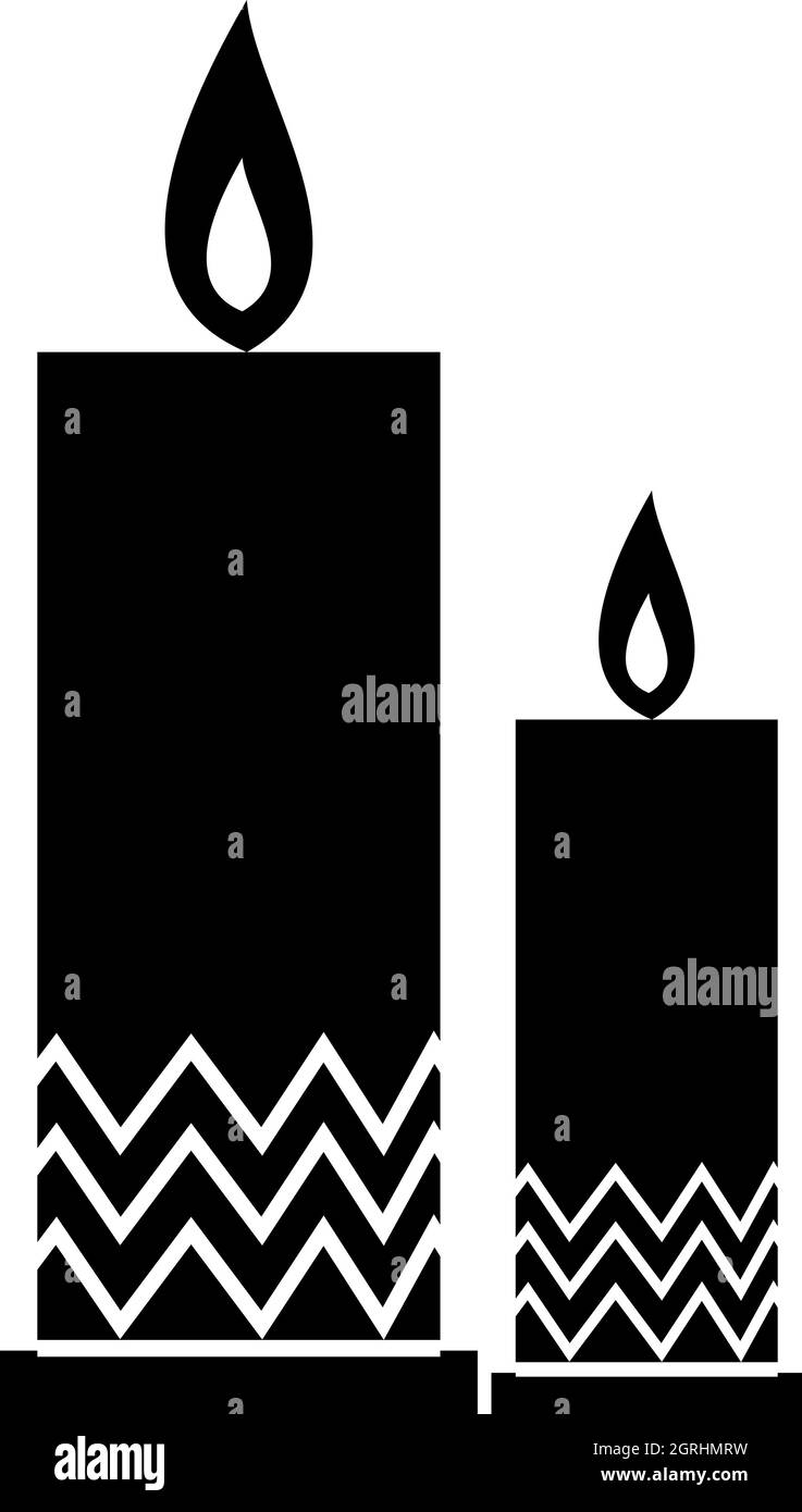 Two candle icon, simple style Stock Vector Image & Art - Alamy