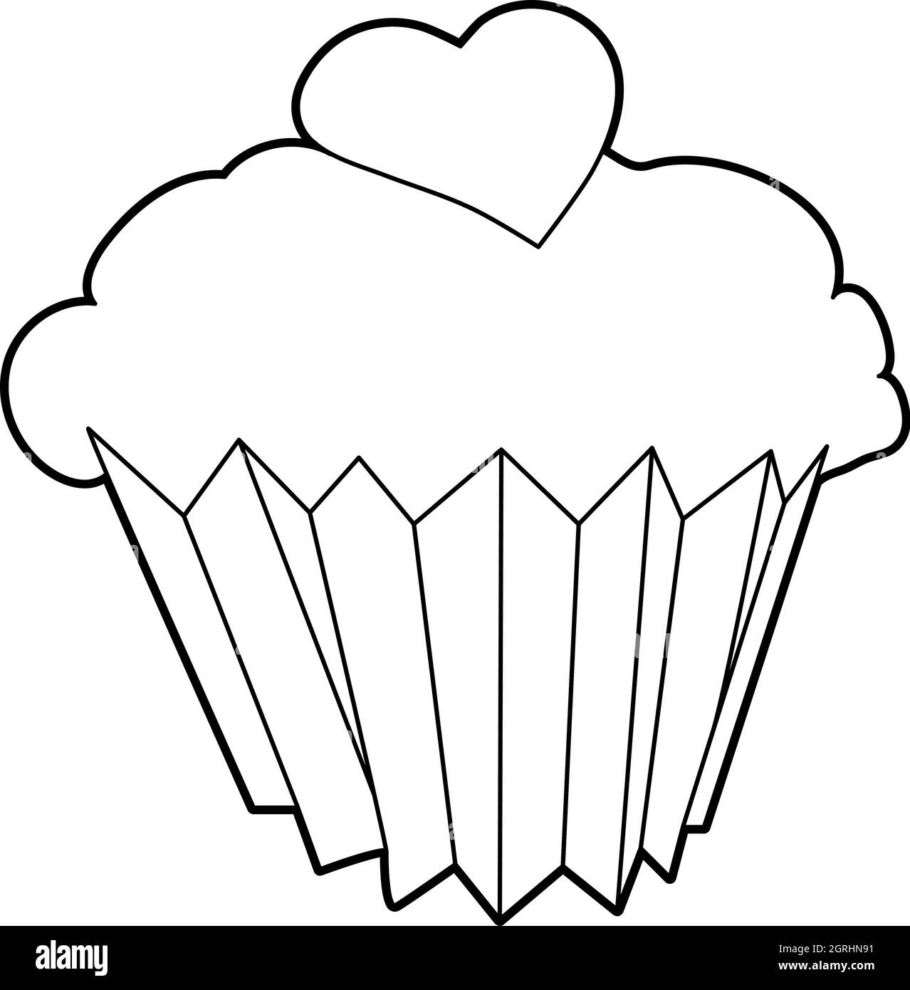 Cupcake outline Stock Vector Images - Alamy