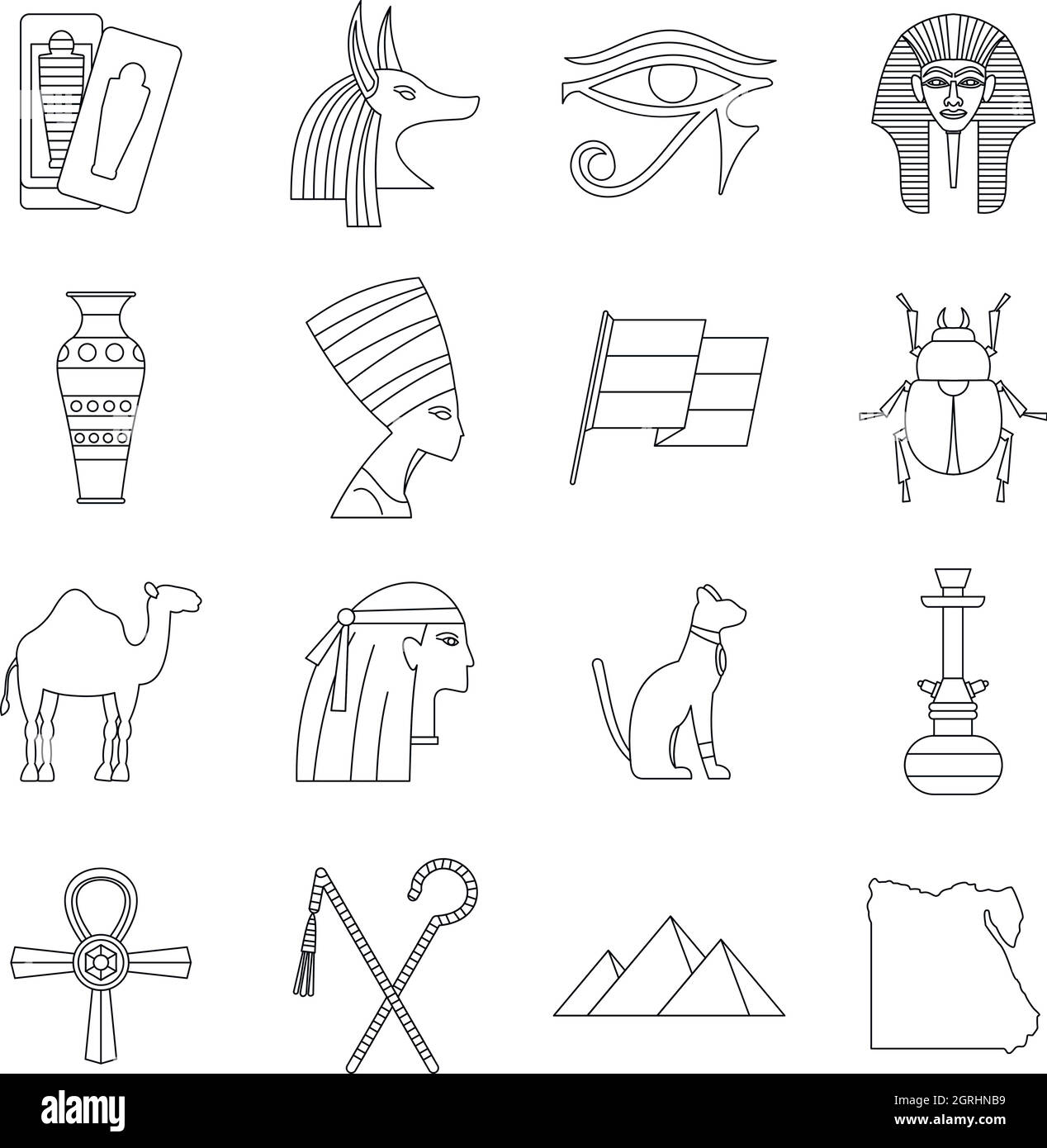 Outline illustration ancient egyptian god hi-res stock photography and ...