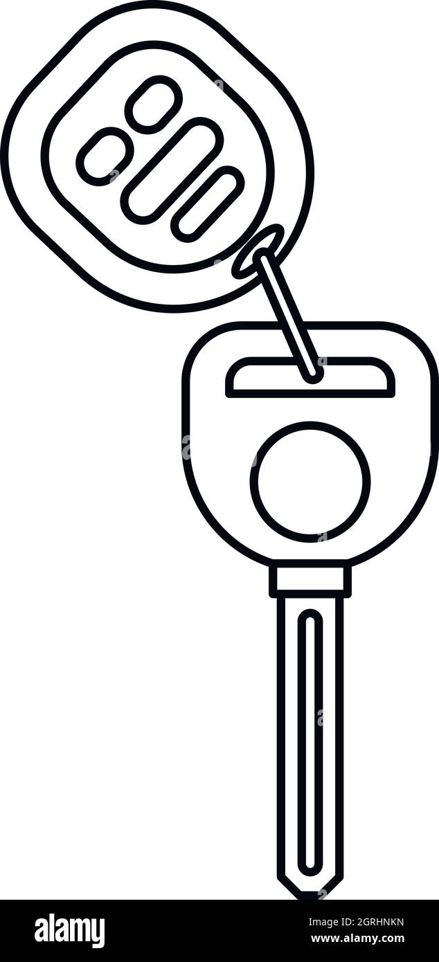 Car Key Outline Car Key Service Icon Outline Spare Motor Vector Image