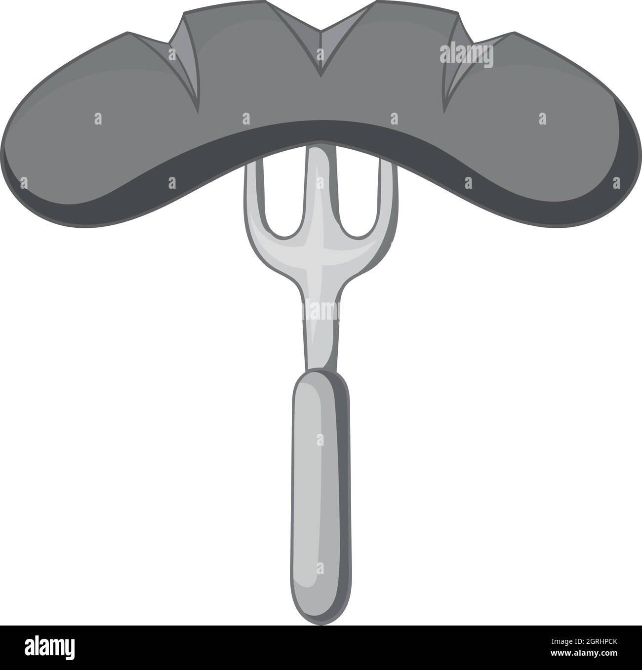 Grilled sausage fork cartoon vector hi-res stock photography and images ...