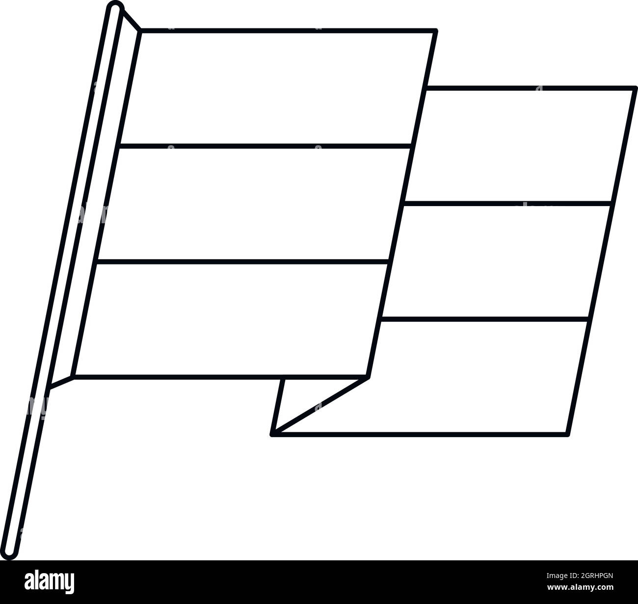 Flag icon, outline style Stock Vector Image & Art - Alamy