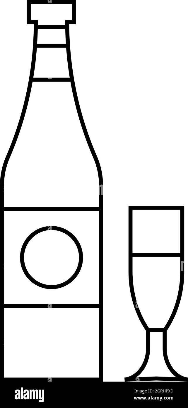 Vinegar bottle icon outline Stock Vector Images - Alamy