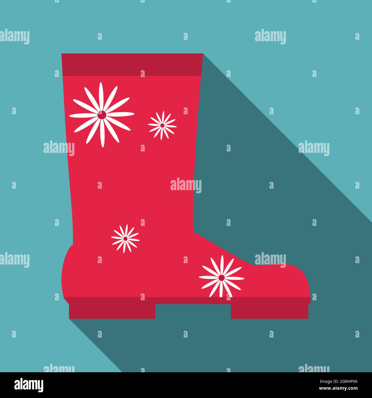 Rubber boot icon, flat style Stock Vector Image & Art - Alamy