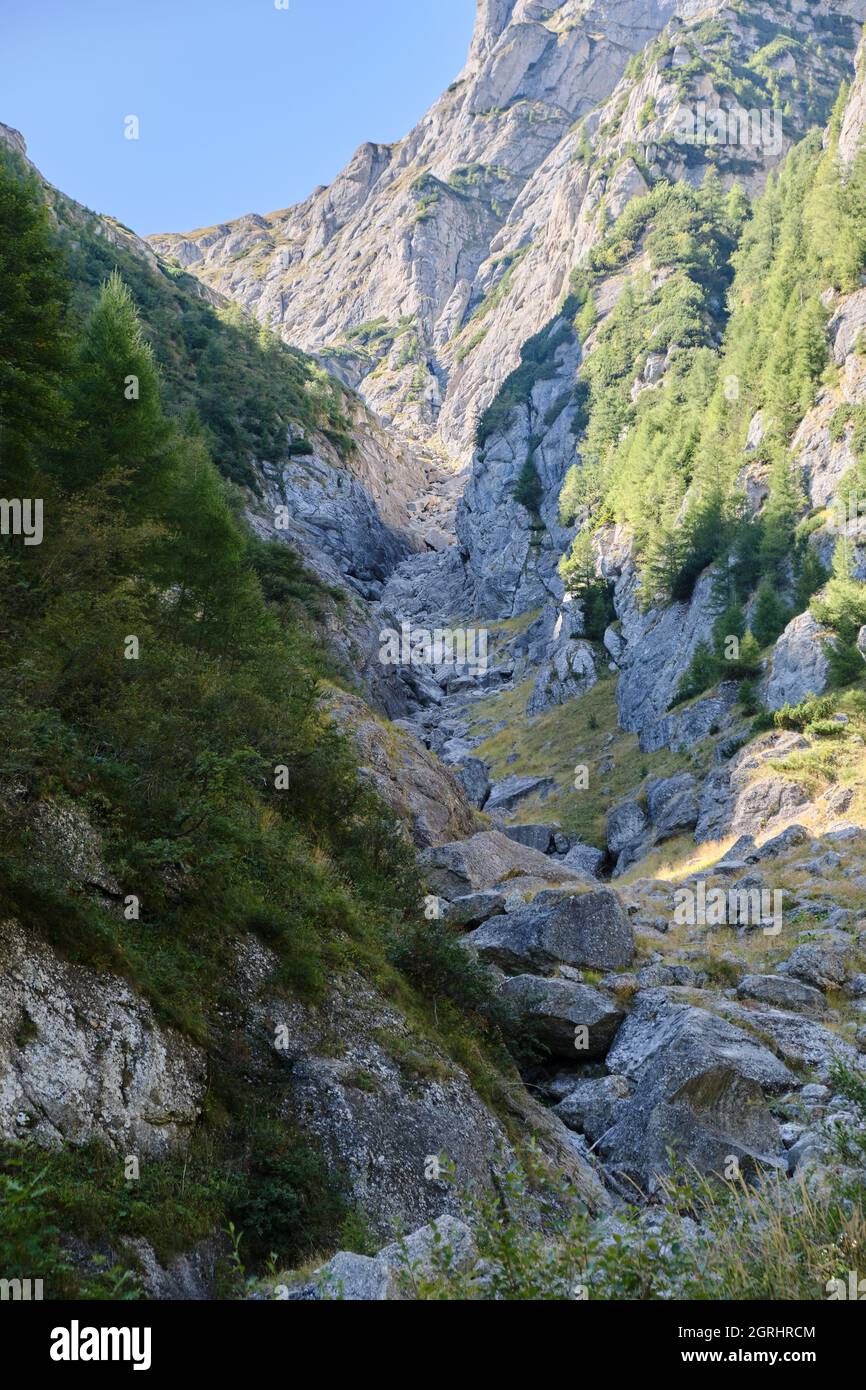 Entrance to White Valley (Valea Alba in Romanian), a popular but ...