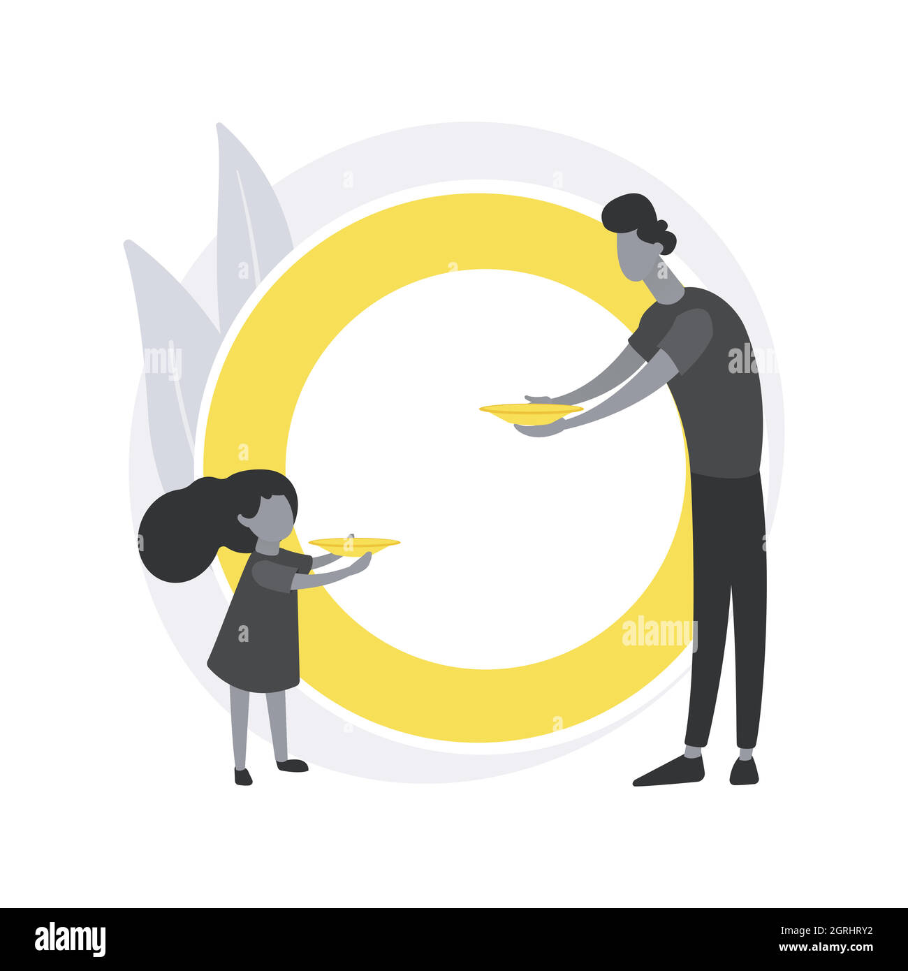 Starvation and malnutrition abstract concept vector illustration Stock ...