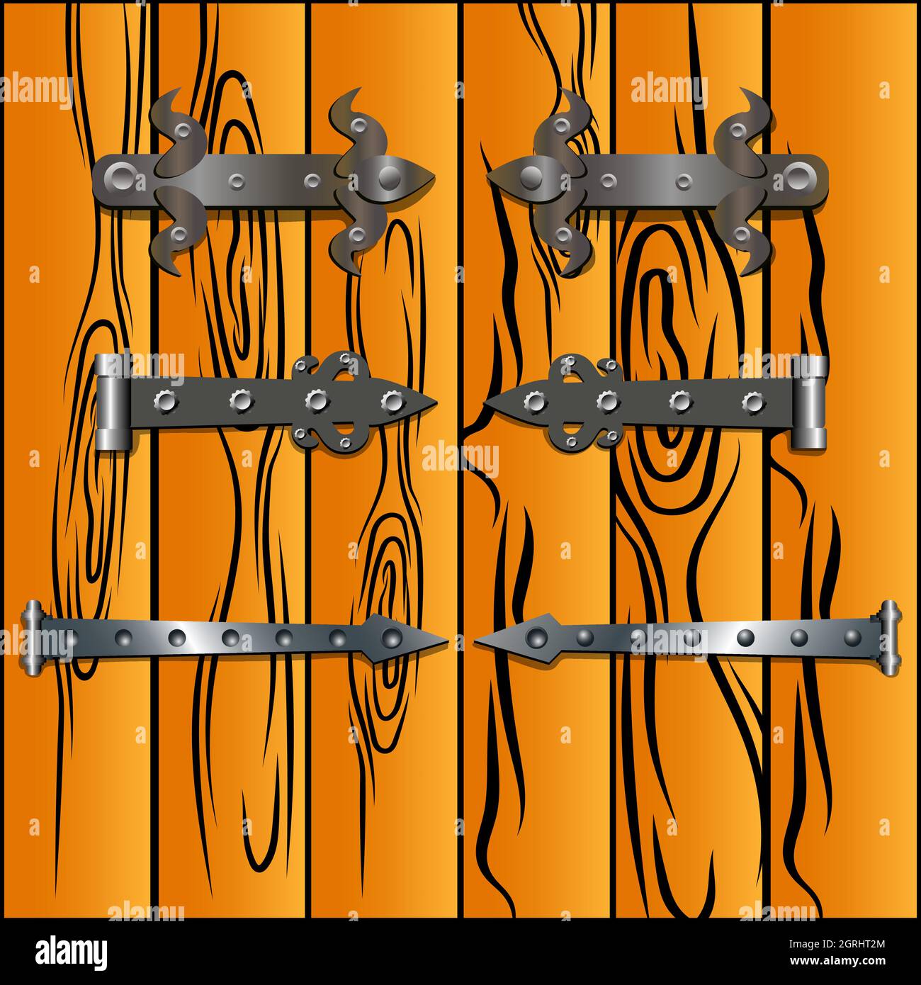 Iron church door hinge Stock Vector Images - Alamy