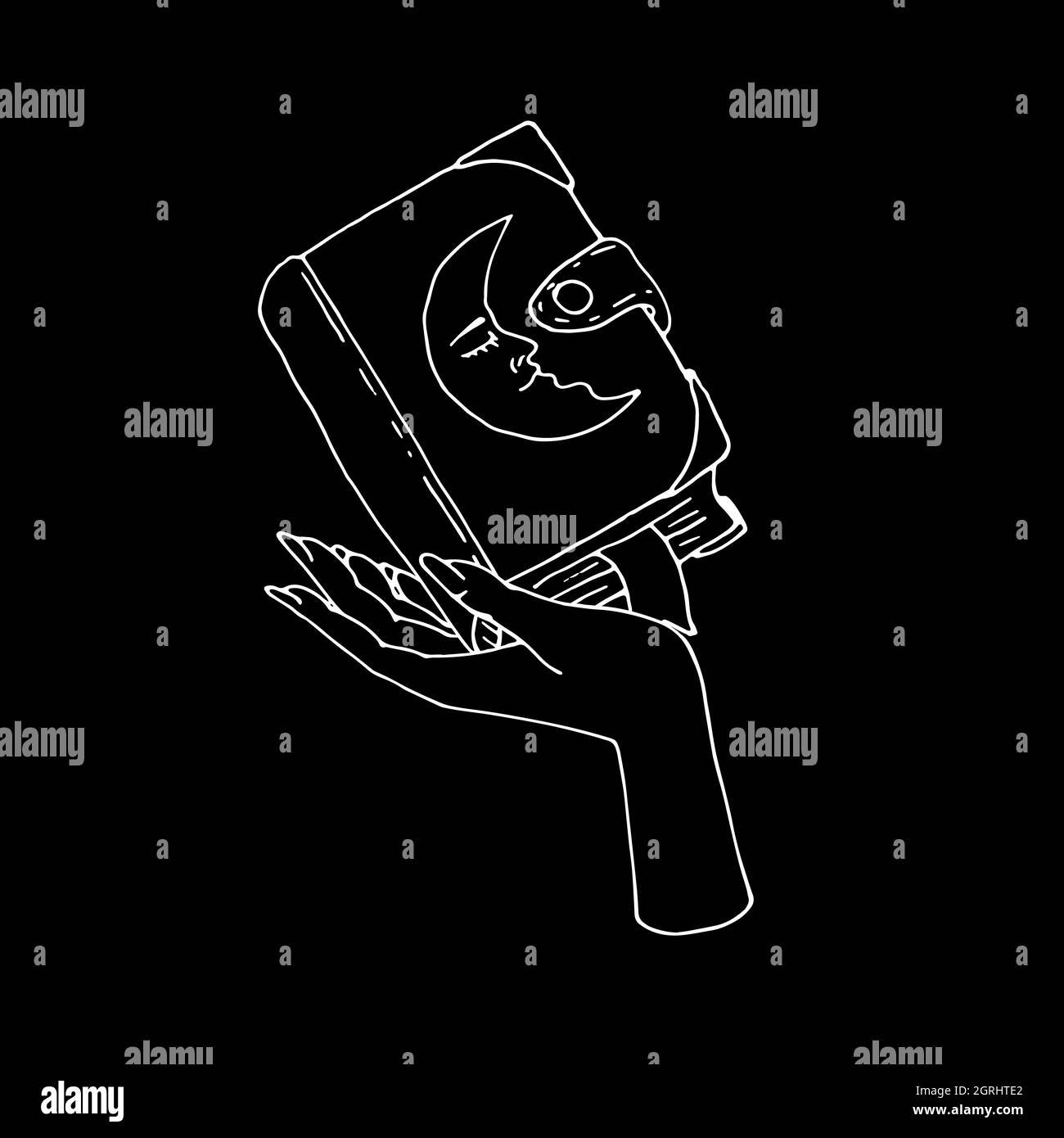 Mystical book cover Black and White Stock Photos & Images - Alamy