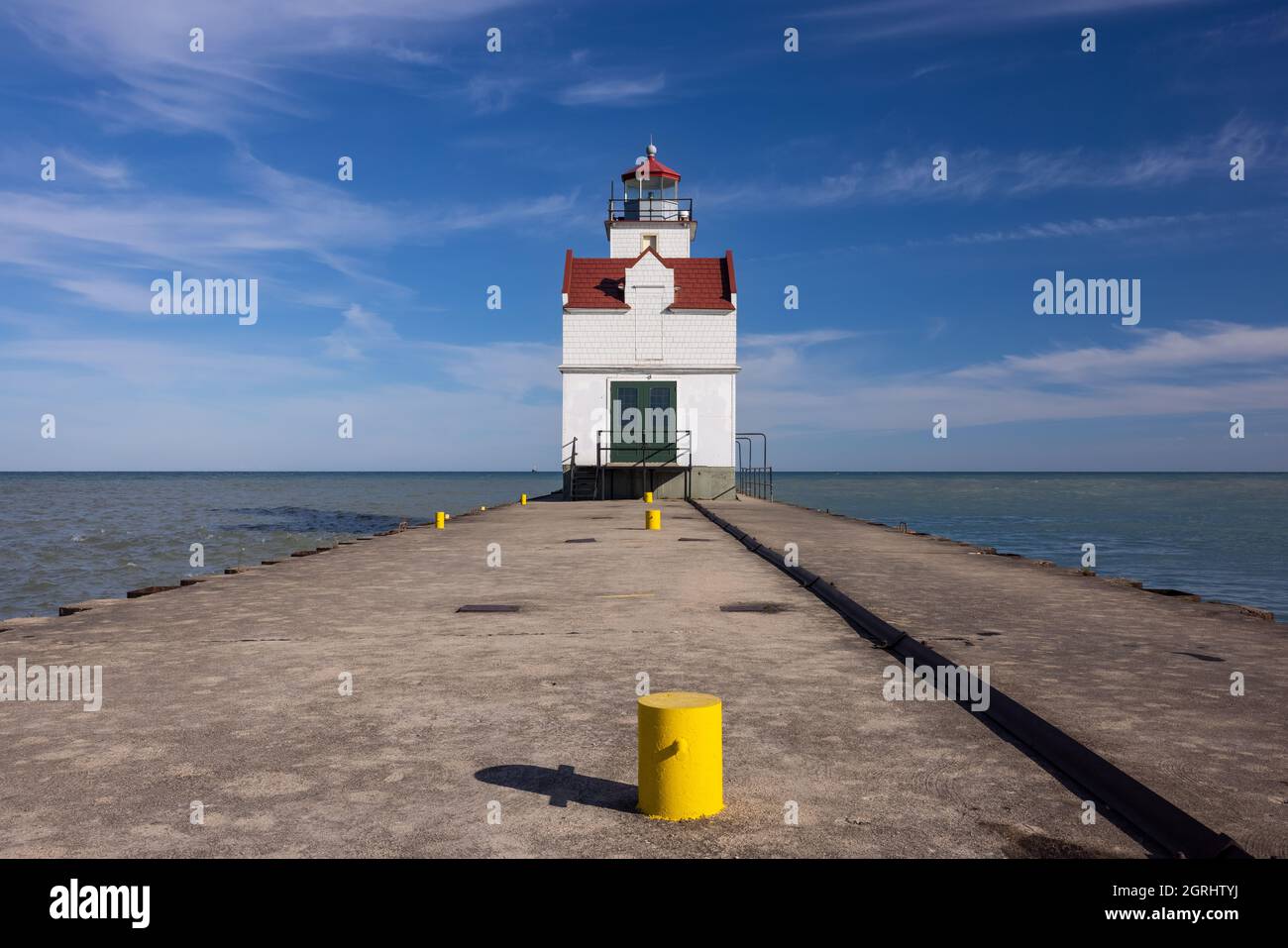 Lighthouse pier on lake hi-res stock photography and images - Alamy