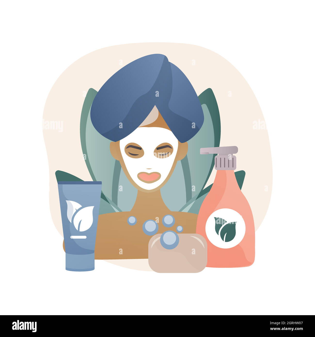 Organic cosmetics abstract concept vector illustration Stock Vector ...