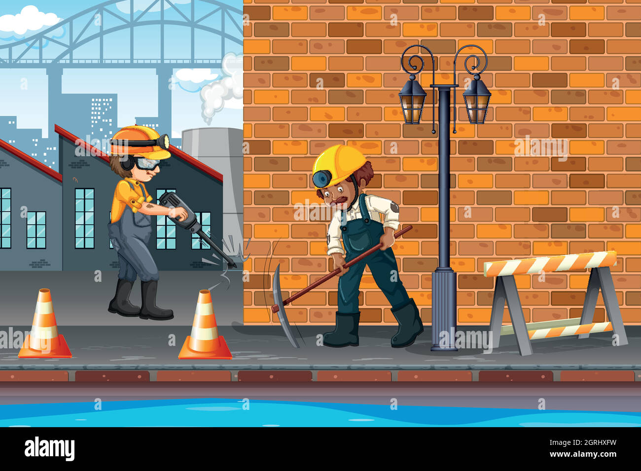 Builder construction man in Stock Vector Images - Alamy