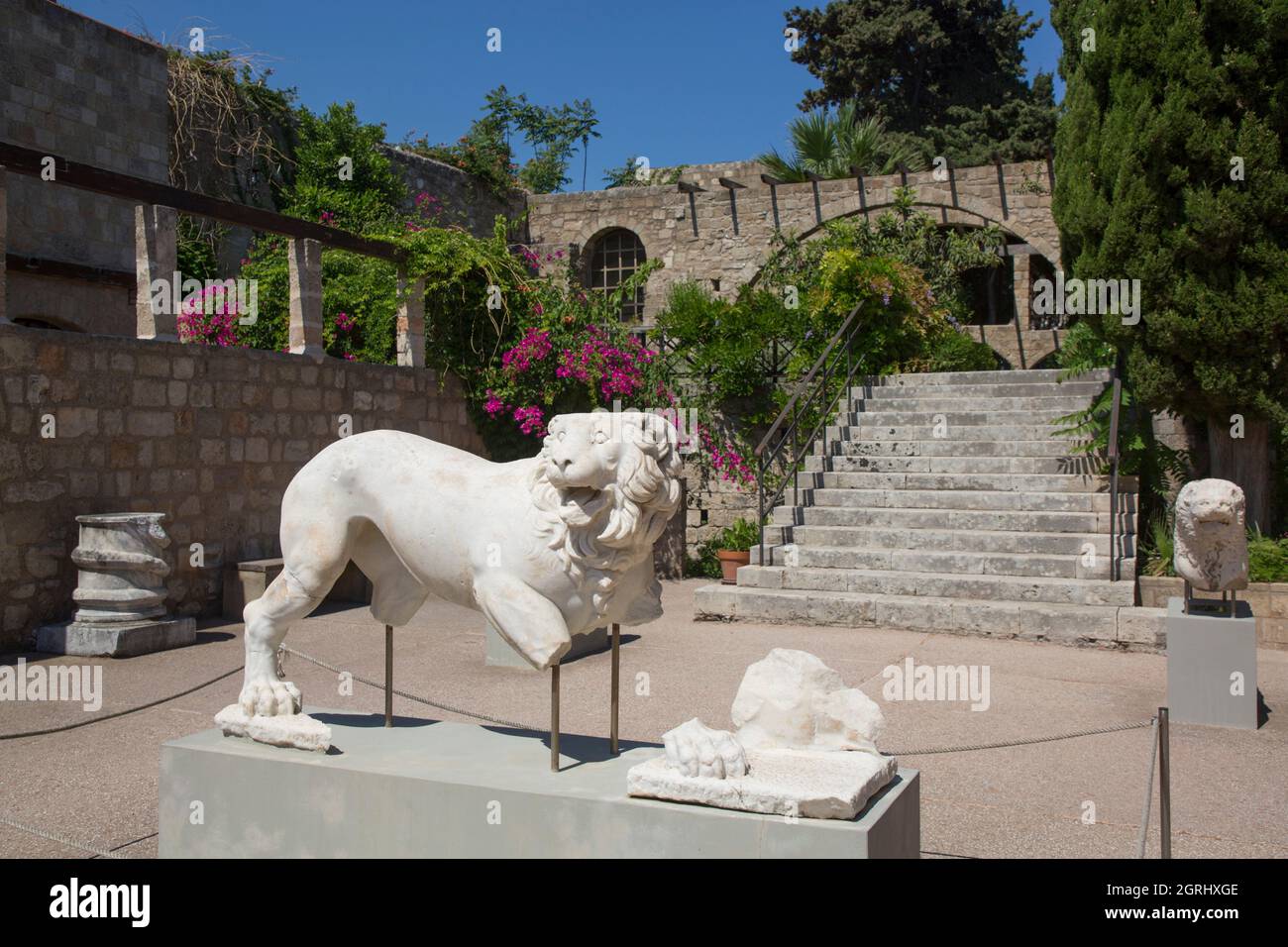 Lion Sculpture, Archaeological Museum, Rhodes Old Town, Rhodes ...