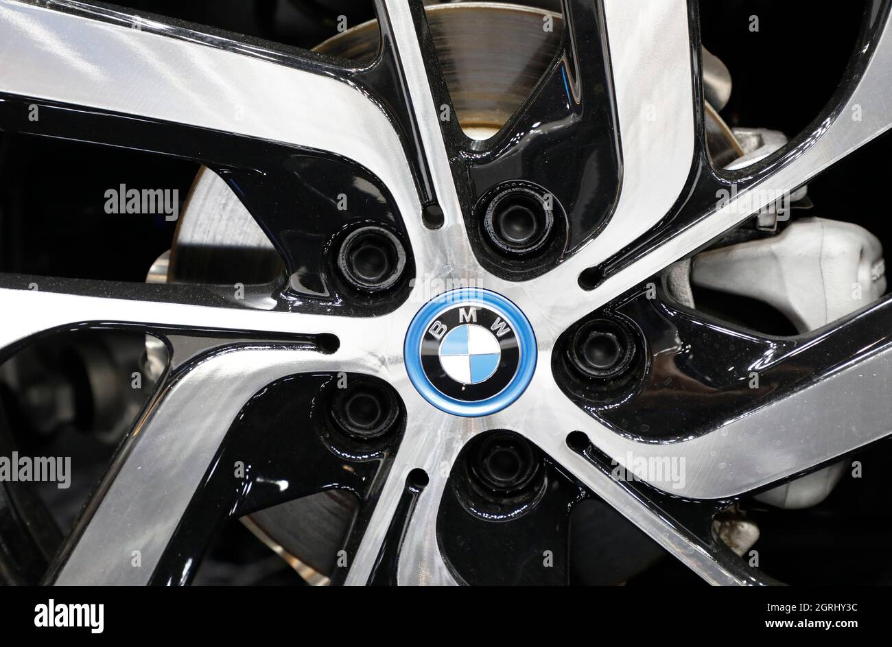 Barcelona, Spain. 01st Oct, 2021. BMW wheels at the "Automobile ...