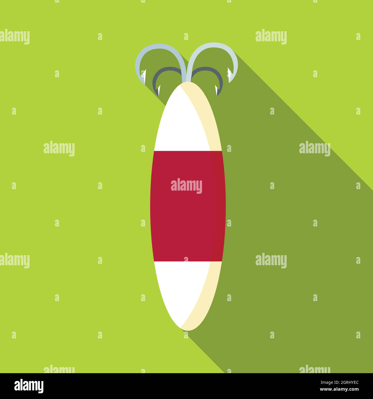 Long floating bobber icon, flat style Stock Vector Image & Art - Alamy