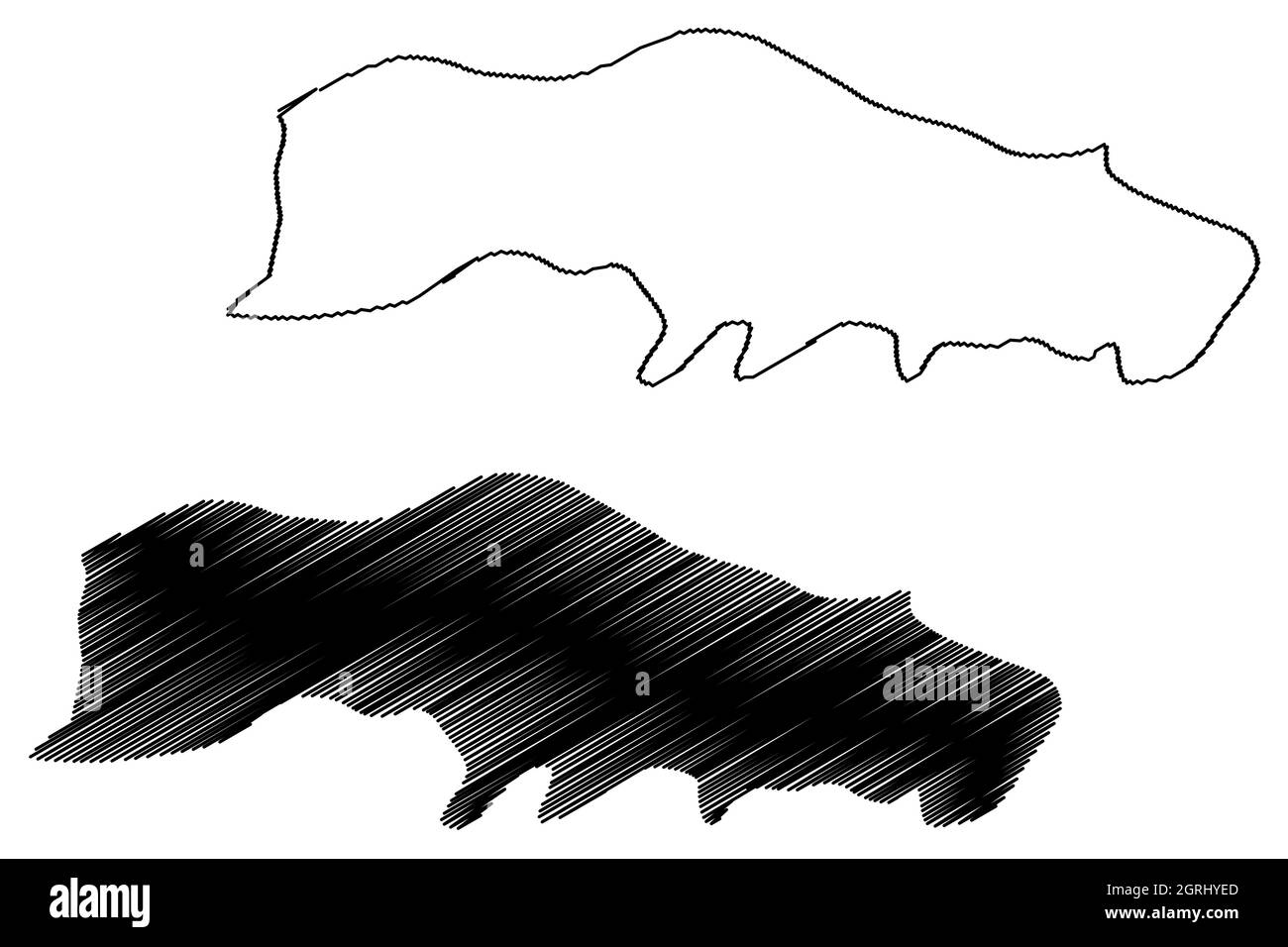 Goalpara district (Assam State, Republic of India) map vector ...