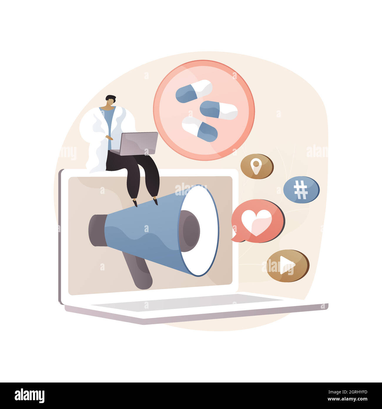 Pharmaceutical marketing abstract concept vector illustration Stock ...