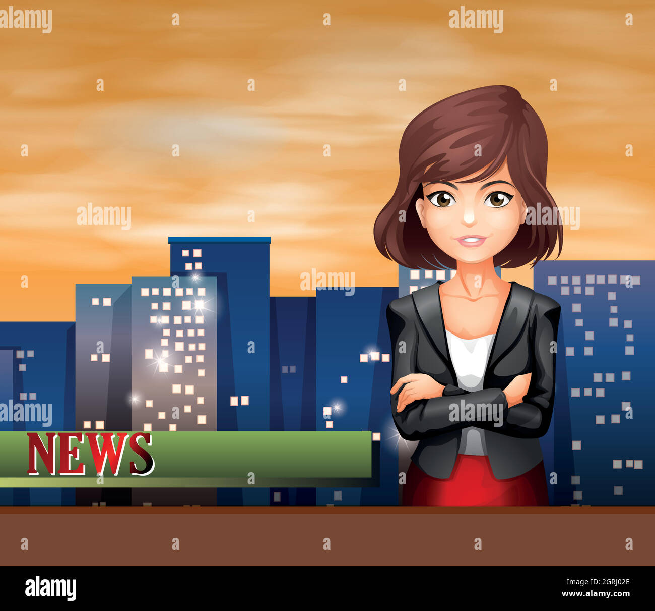 A female reporter Stock Vector Image & Art - Alamy