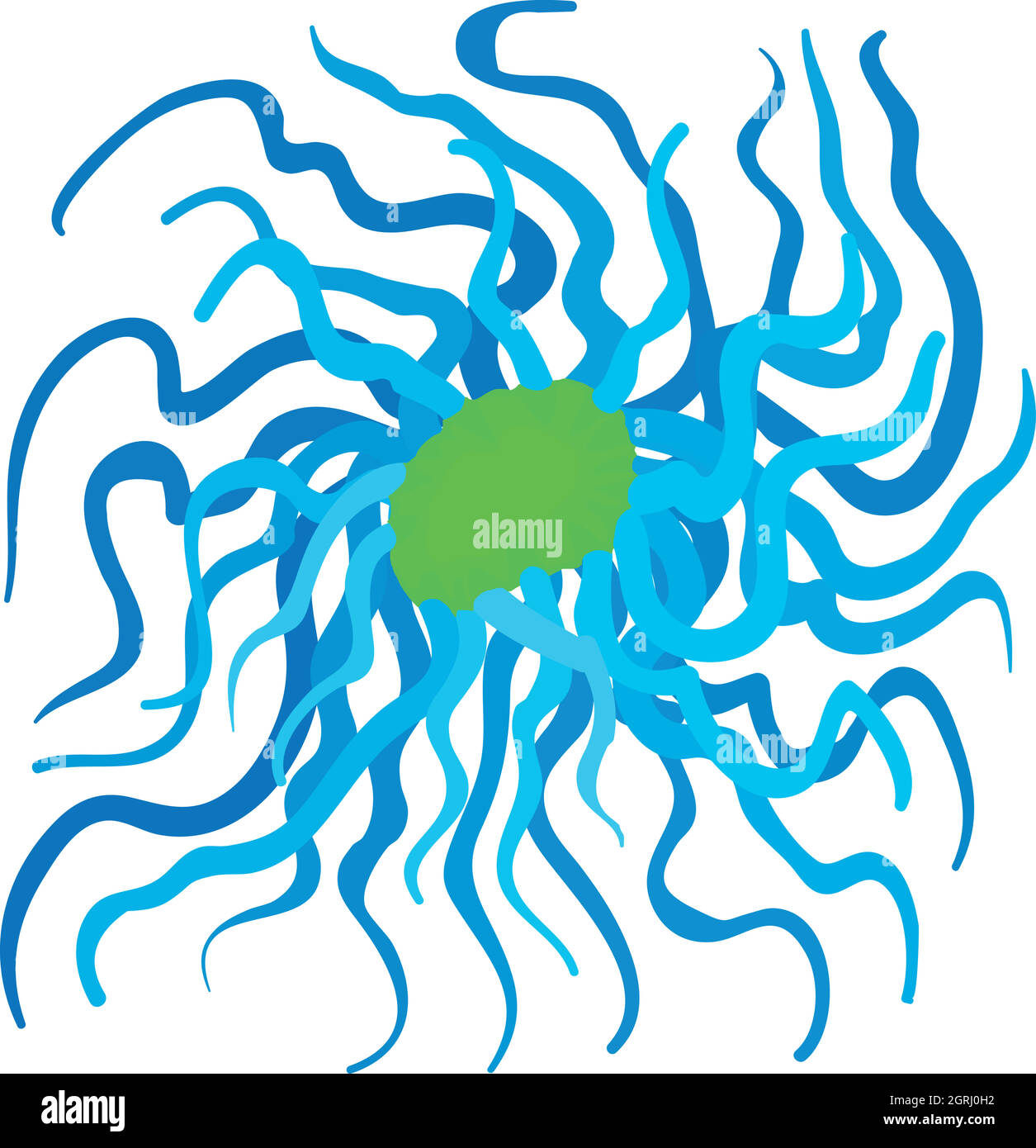 Round cell virus icon, cartoon style Stock Vector Image & Art - Alamy