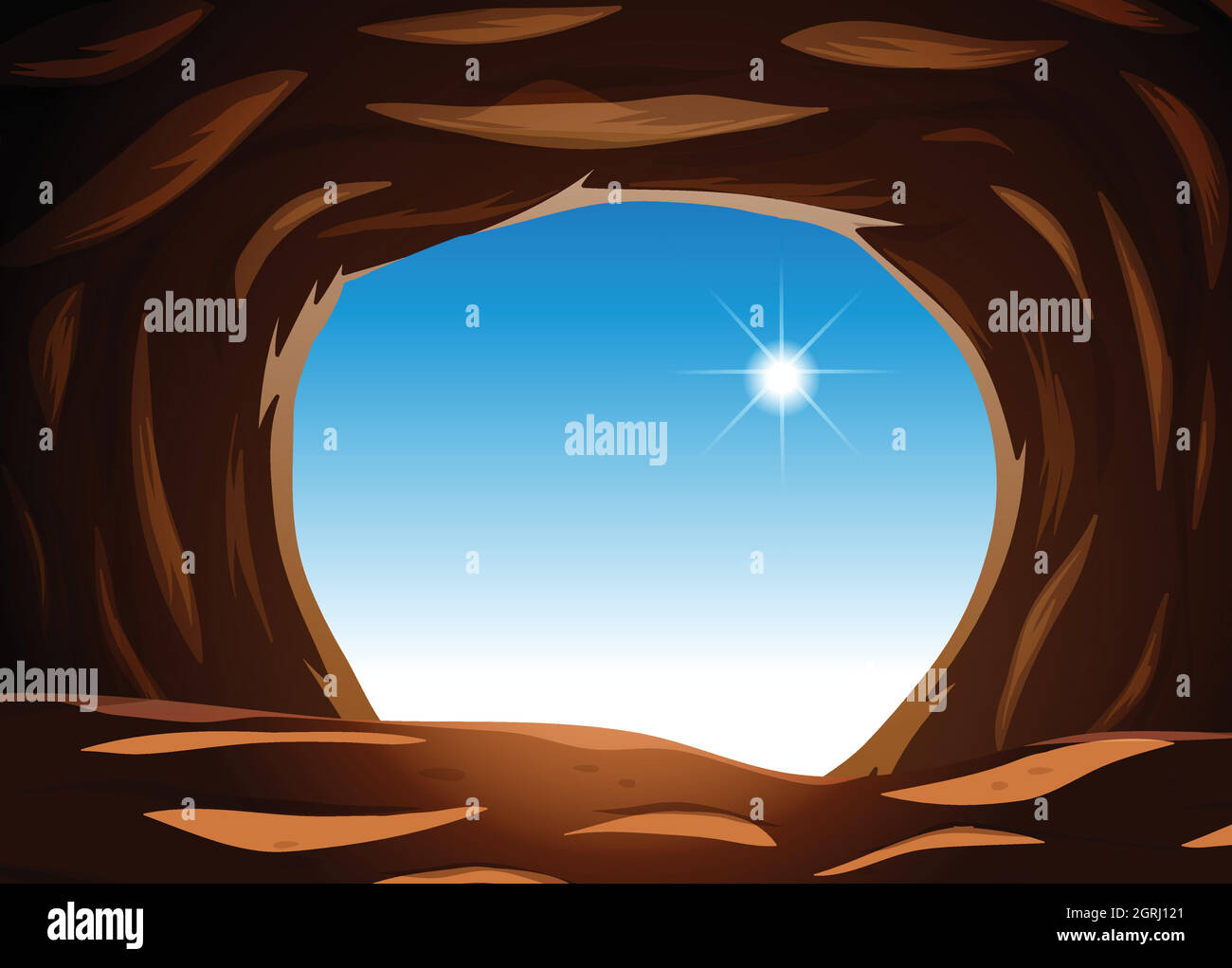 Outside view from cave Stock Vector Image & Art - Alamy